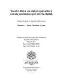 Vocoder digital con síntesis sustractiva y entrada moduladora por ...